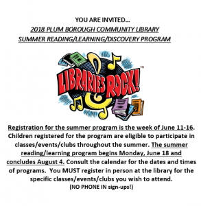 libraries rock | Plum Borough Community Library